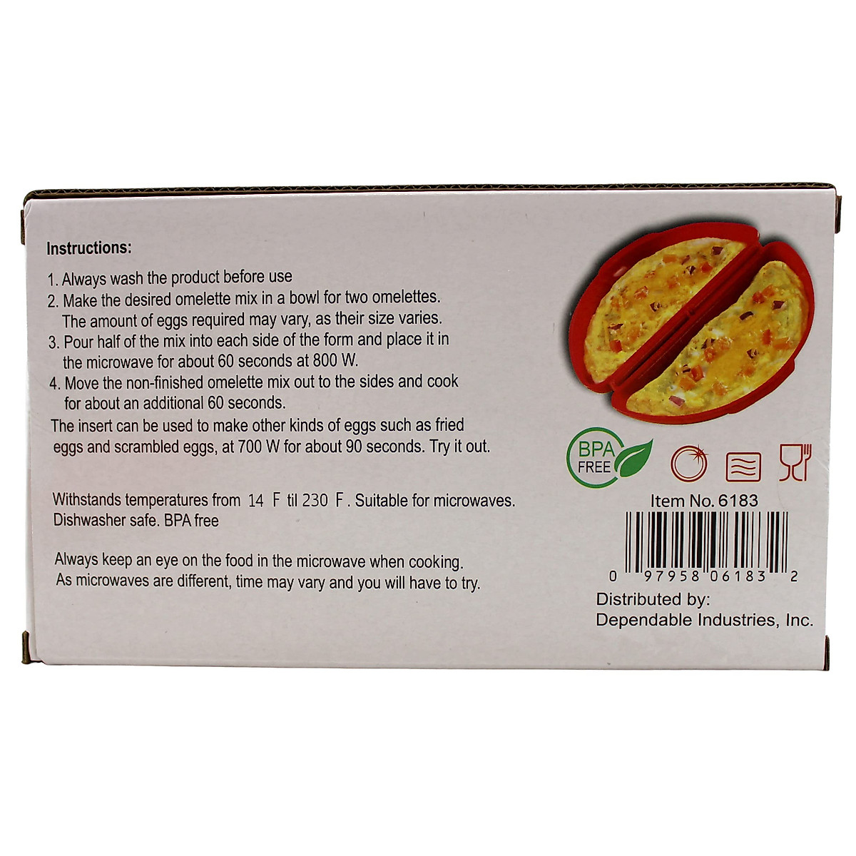 Dependable Industries inc. Essentials Microwaveable Microwave Omelet Pan and 2 Cavity Egg Poacher Set BPA Free Plastic Quick Egg Maker