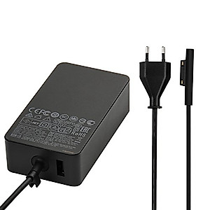 Slive Updated Version Surface Pro Charger, 44W 15V 2.58A, Compatible for Microsoft Surface Pro 3, Pro 4, Pro 5, Pro 6, Pro 7 Surface Laptop 1/2, Surface Book & Surface Go, with 5V 1A USB Charging Port