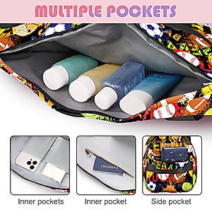 Kids Overnight Duffle Bag Boys Sport Gym Bag with Shoe Compartment & Wet Pocket, Carry On Weekender Travel Bag for Kid Boys