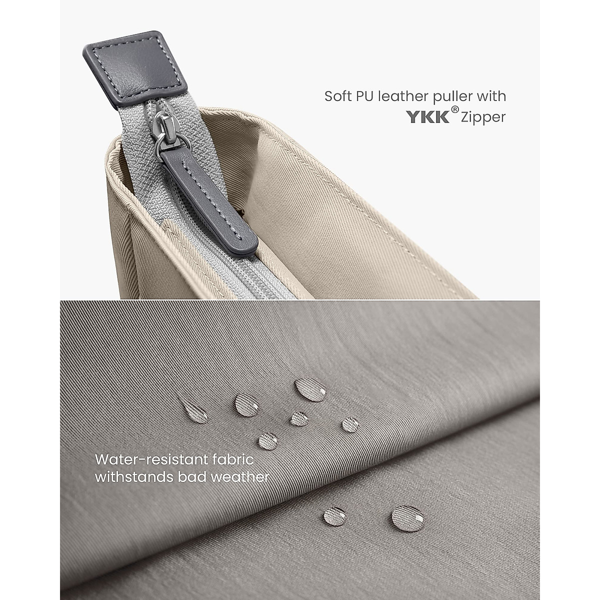 tomtoc 14-inch Laptop Backpack for Work, School, Travel, Water-resistant, Stylish Slim Laptop Computer Bag Purse College Bookbags with Multi-functional Pockets, Casual Tote Daypack, 12L, Moon Grey