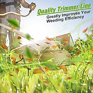 15 Pcs AC80RL3 Replacement Trimmer String for Ryobi One Plus+,0.080 lnch Diameter String Trimmer Refll and AC14HCA Cover Cap Compatible with Ryobi 18v,24v,and 40v Cordless Trimmers(12 Spools+3 Caps)