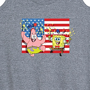HYBRID APPAREL - Spongebob Squarepants - Patrick Sparkers Flag - Women's Racerback Tank Top - Size Small