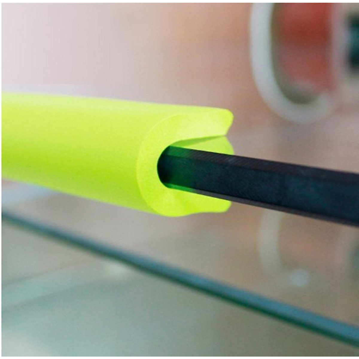 Green 2x2 Meters (13 FT) U Shape Glass Table Edge Protectors Premium High Density Foam Baby Safety Bumper Guard Foam Strip