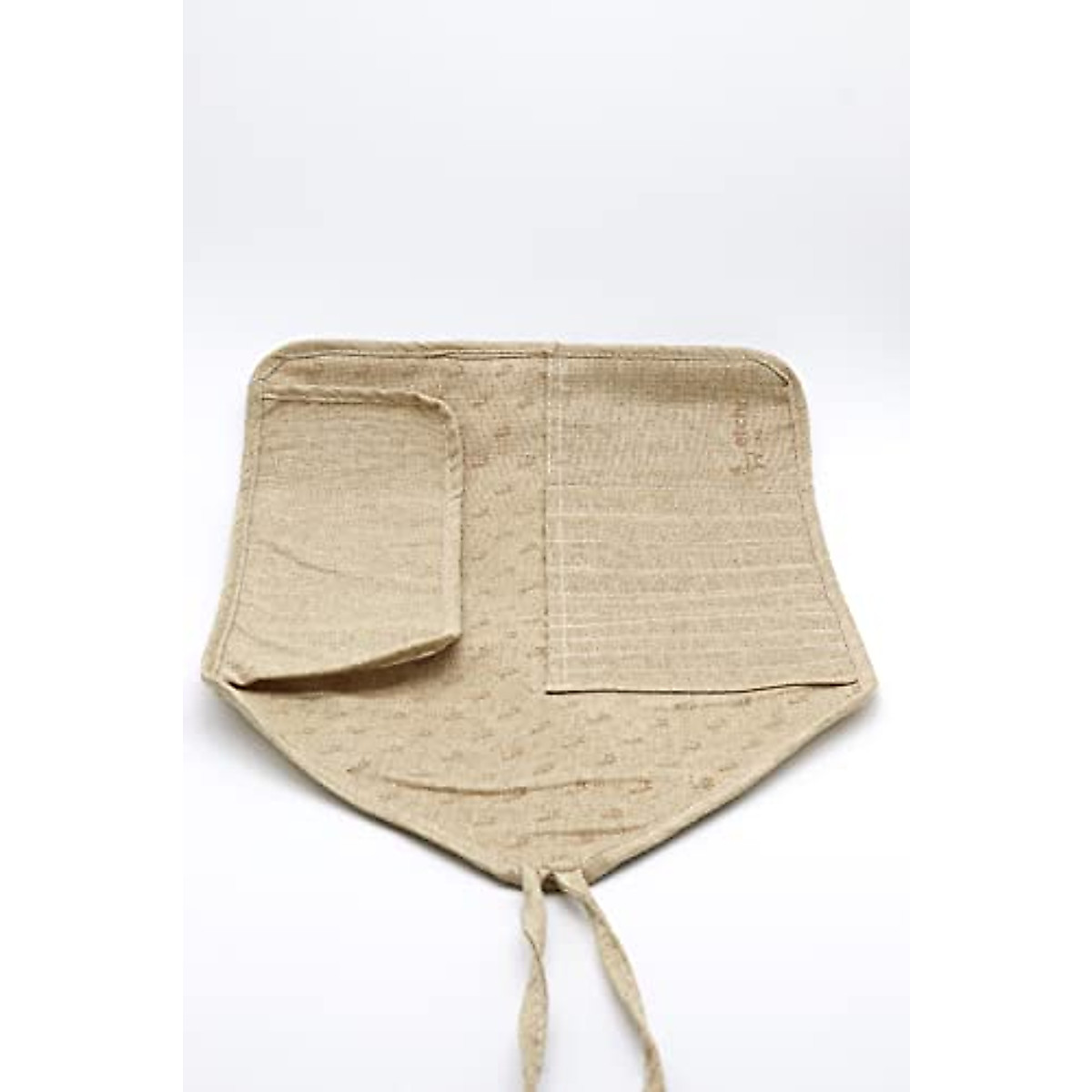 ETCHR Canvas Roll Up Brush Pouch - Brown Paint Brush Holder with Canvas Ties - Paint Tool Roll - Paint Brush Roll Up Case - Art Tool Organizer - Art Brush Roll with Slots and Ties - Paint Brush Case