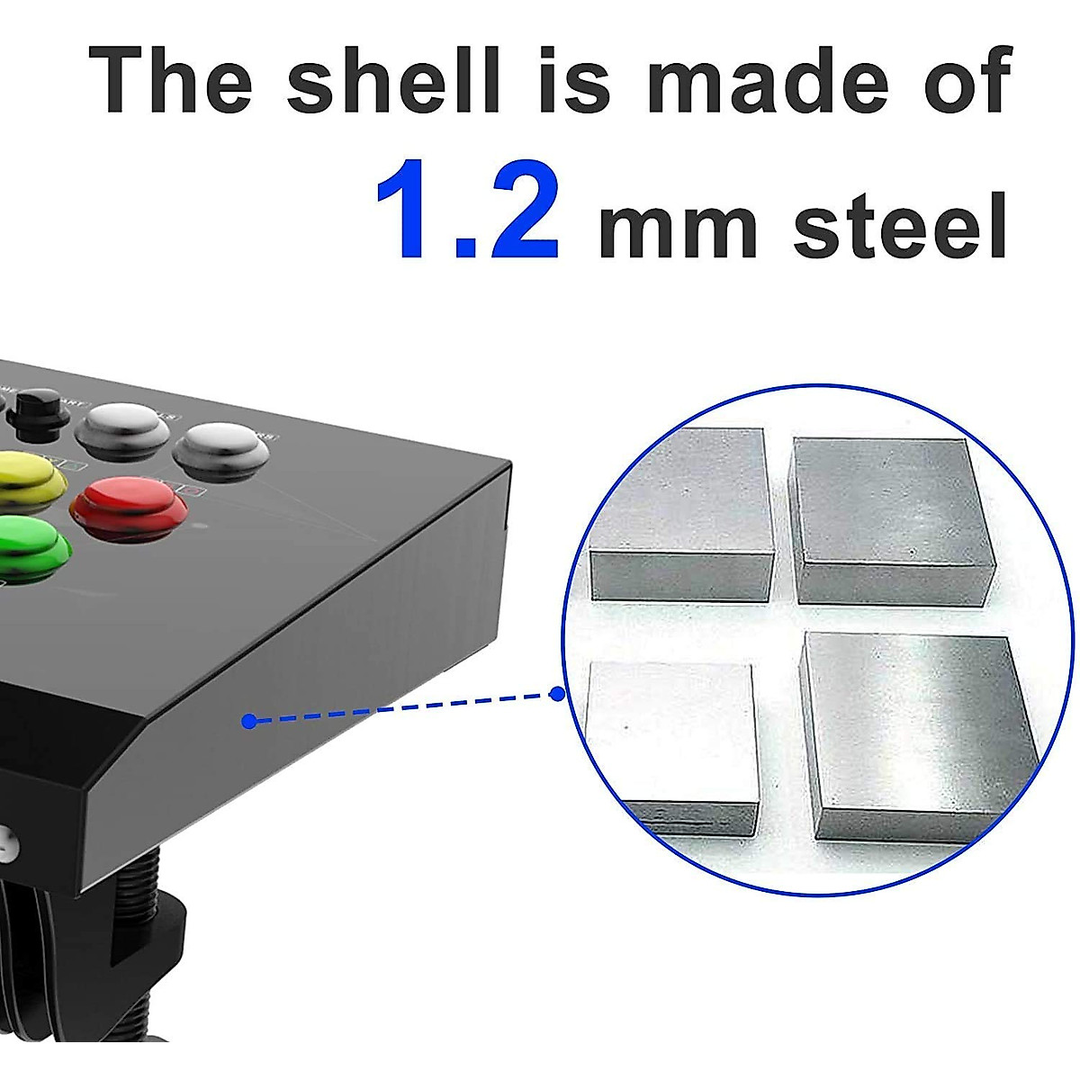 Fight Sticks PC,Arcade PC Joysticks Fight Stick Street Fighter Video Game Controller Fighting Joystick for PC, Nintendo Switch, NEOGEO Mini, NeoGeo Pro, PS3,Raspberry Pi, PS Classic, Android