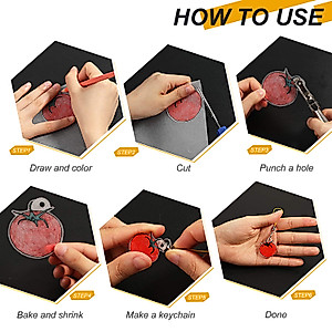 BAPHILE Shrink Dink Sheets,17-Pack,Large Size Clear Blank Frosted Shrink Film Sheets(11'' x 8''), Kids Activities for All Ages,for Boys and Girls Creative Craft