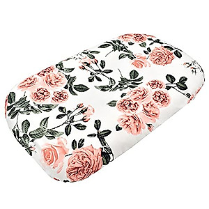 Eurobuy Baby Loungers Cover Floral Newborn Lounger Cover Removable Slipcover Washable Soft Lounger Cover Nest Cover for Baby Boys Girls(Lounger not Included)