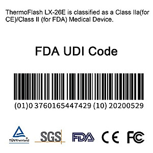 Visiomed - VMLX26E ThermoFlash Non-Contact Infrared Thermometer LX-26E