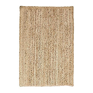 Superior Hand Woven Natural Fiber Reversible High Traffic Resistant Braided Jute Area Rug, 8' x 10'