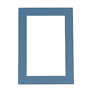 8x10 Mat Bevel Cut for 5x7 Photos - Acid Free Steel Blue Precut Matboard - for Pictures, Photos, Framing - 4-ply Thickness