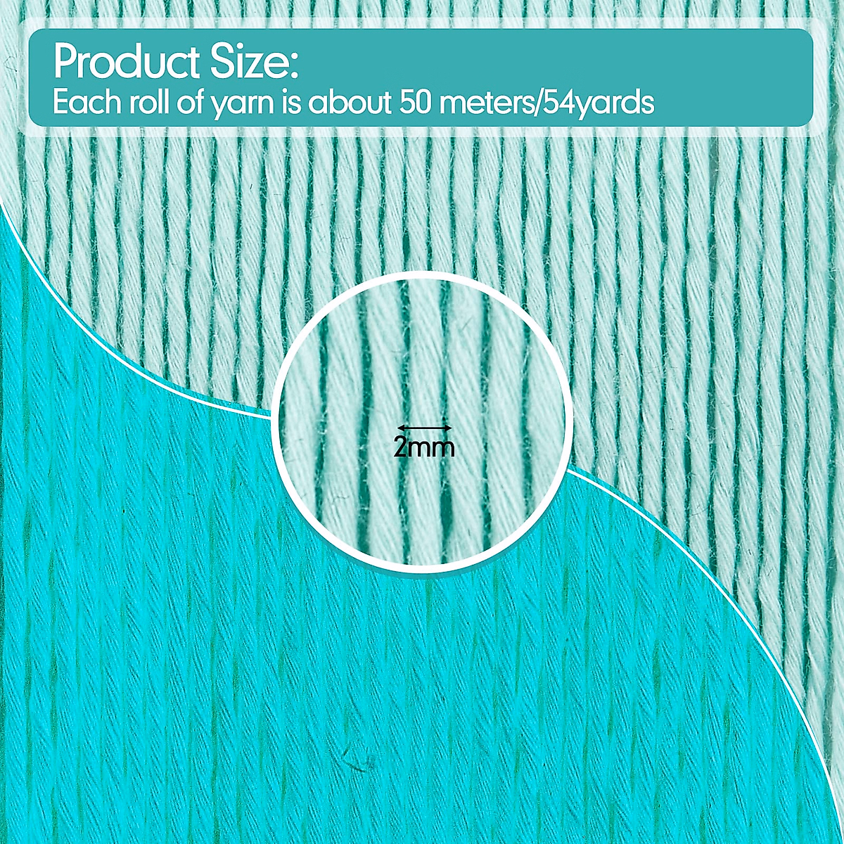 4 Pcs Glow in The Dark Yarn for Crochet Luminous Yarn 55 Yards Soft Craft Yarn for DIY Crafts Sewing Arts Beginners Crocheting Knitting Party Supplies, Blue