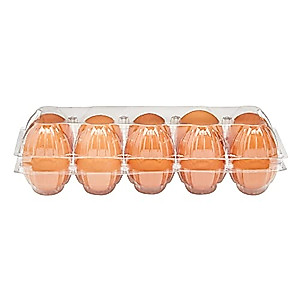36 Pack Egg Cartons Bulk Holds 10 Chicken Eggs with Date Labels, Clear Plastic Tray