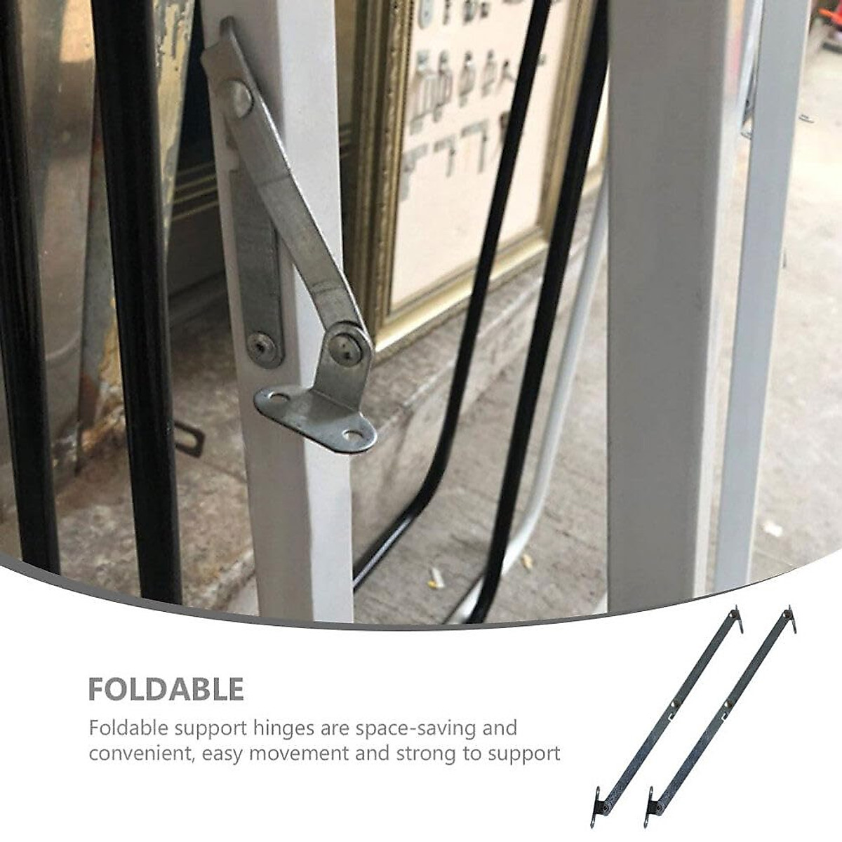 OSALADI 1 Pair Lid Support Buffer Close Lid Support Lift up Stay Support Safety Lid Supports Floor Mirror Iron Hinge