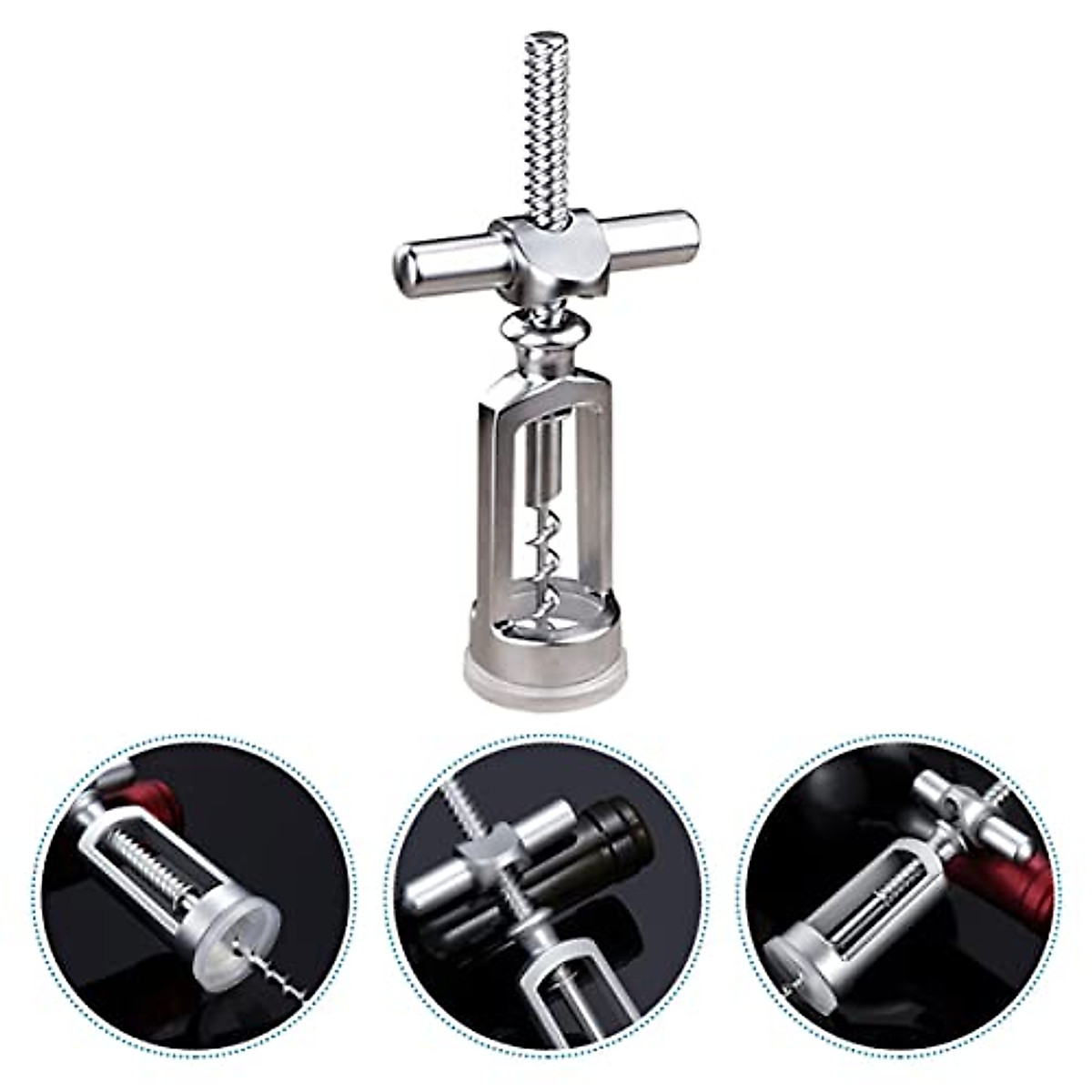BESTonZON Opener Restaurant Wing Cork Opening Corkscrews Multifunctional Screw Beer Remover Serving Winged Gadget Waiters Alloy and Party Duty Bottle for Bar Cap Heavy Corkscrew: