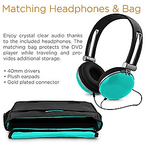 Ematic 7" Portable DVD Player with Matching Headphones and Bag - EPD707TL