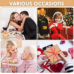 Geyee 20 Pcs Jewelry Box with Cardboard for Women Small Necklace Ring Gift Boxes Square Paper Gift Case 2 Size Kraft Box Holder for Earrings Bracelets Packaging Shipping, 2 Inches, 3.5 Inches