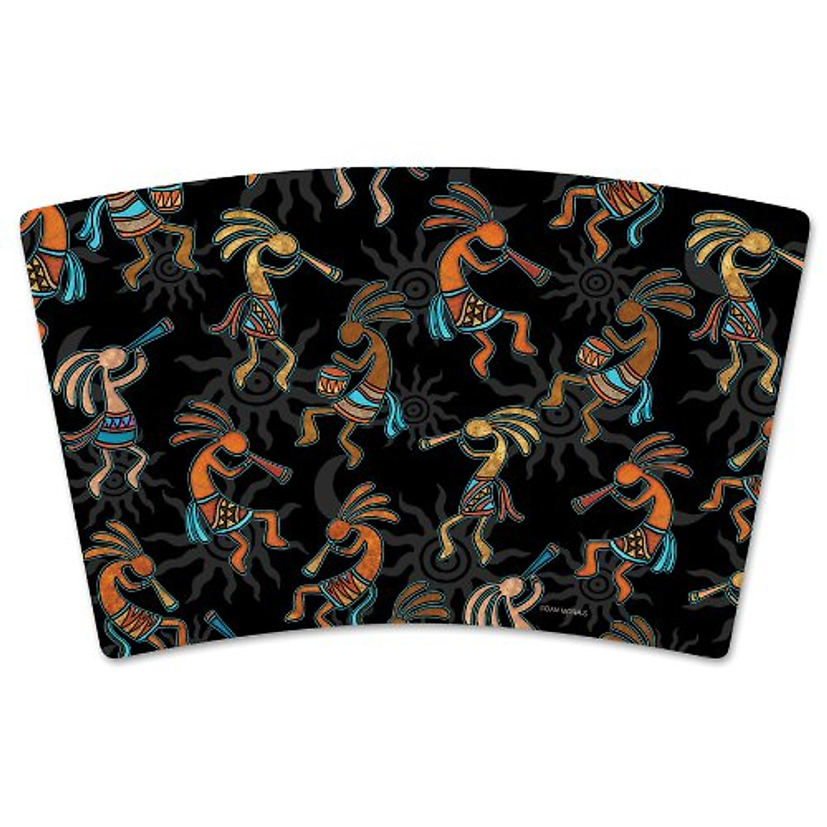 Mugzie Kokopelli Travel Mug with Insulated Wetsuit Cover, 16 oz, Black