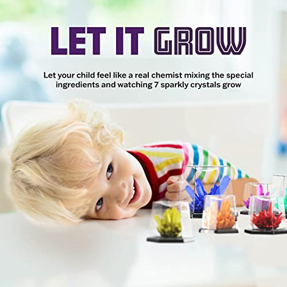 Crystal Growing Kit for Kids - Science Experiments Gifts for Boys & Girls Ages 8-14 Year Old - Discovery STEM Toys for Kids & Teen Age Boy/Girl Arts & Crafts Kits - Cool Educational Ideas
