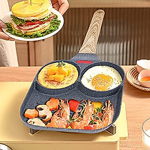 Bobikuke Nonstick Aluminum Square Grill Pan, 7.3 inch, Black, Non-stick, Induction Compatible