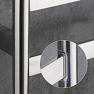 SEYFI Towel Warmers, Bathroom Towel Warmer,Heated Bath Towel Rack Straight Towel Rail Bathroom Radiator,Polished,Hardwired