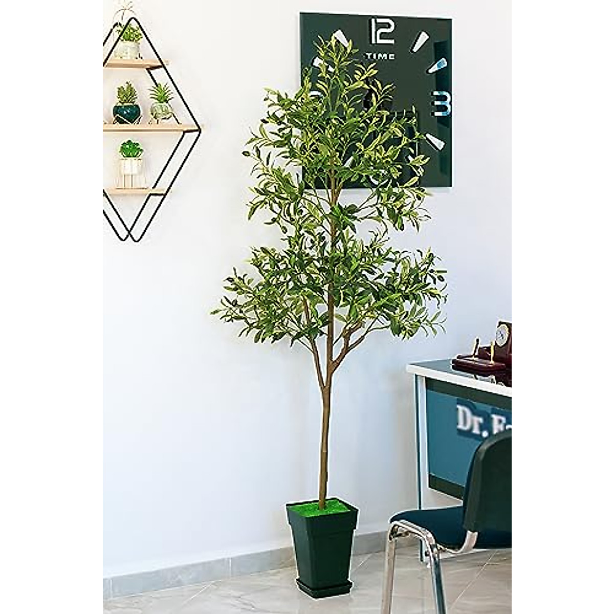 Artificial Olive Tree 6FT for Home Decor Indoor Bonus 20 ft String Light .Olive Trees Artificial Indoor Tree-Faux Olive Tree 6FT,Fake Olive Tree Faux Trees Indoor Tree,Faux Tree,Olive Tree Artificial.