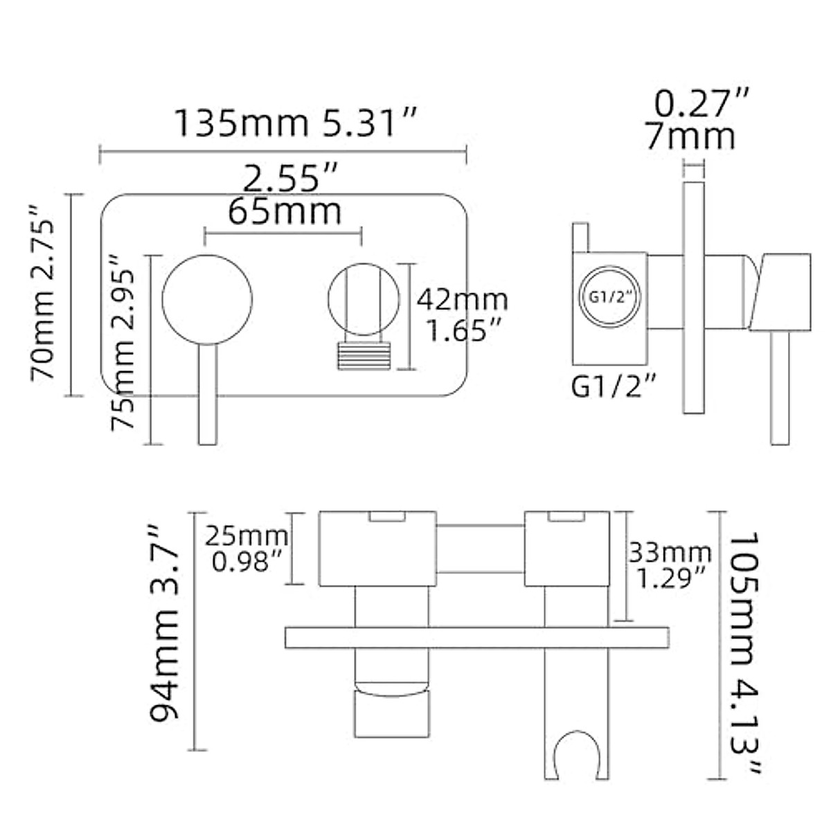 Adjustable Sprays Bidet With Warm Water Feature Hygienic Toilet Bidet Sprays User Friendly Bidet Sprayer Hot & Cold Water