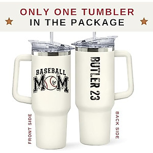 Noni Personalized Baseball Mama Tumbler, Baseball Mom Gift, New Moms Gifts, Mother's Day Gift, Mama Tumblers With Handle And Straw, Birthday Gifts For Women, Christmas