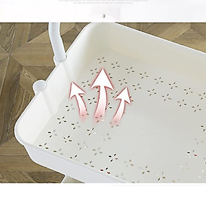 BHVXW Mobile Kitchen Shelf Trolley Household Storage Shelf with Wheeled Trolley (Color : OneColor, Size : 87 * 42 * 35cm)