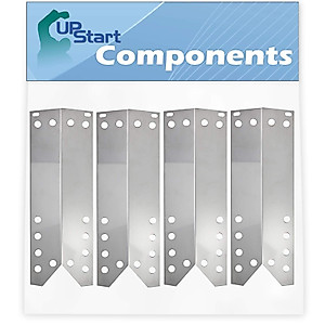 4-Pack BBQ Grill Heat Shield Plate Tent Replacement Parts for Kenmore 122.16641900 - Compatible Barbeque Stainless Steel Flame Tamer, Guard, Deflector, Flavorizer Bar, Vaporizer Bar 15 1/16"