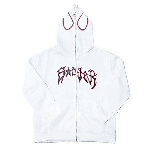 zkqeuak Zip Up Hoodie Sweatshirts Pullover Trendy Sweater Long Sleeve Streetwear Women Men Hooded Sweatshirt Funny Clothes Medium White