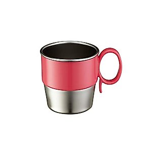 Innobaby Din Din Smart Stainless Steel Cup (9 oz) with Handle for Babies, Toddlers and Kids. BPA Free, Pink , 9.5 Ounce
