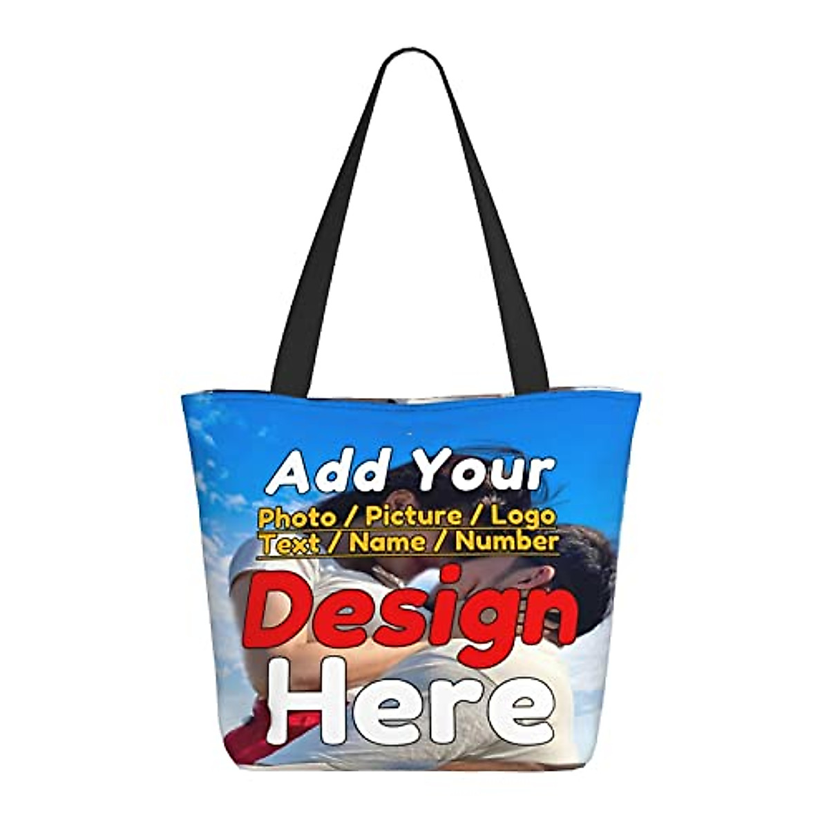 Custom Tote Bag For Women Personalized Tote Shoulder Bag Customized Handbag Custom Bag Women's Gift For Birthday Wedding Business Travel