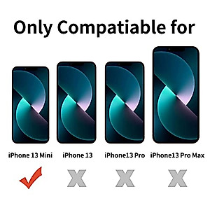 TENOC Phone Case Compatible for iPhone 13 Mini, Clear Case Shockproof Protective Bumper Slim Cover for 5.4 Inch 2021 Release