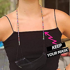 5 Pack Multifunction Glasses Lanyard,Premium Beaded Eyeglass Necklace Chain Cord, Eyeglass Beaded Chains and Cords, Comfortable and Convenient, Suitable for Women, Kids, Elderly