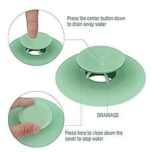 Shower Drain Stopper - Silicone Bathtub Drain Strainers, Hair Trap Hair Catcher Bathtub Drain Stopper Protectors Cover Easy to Install and Clean Suit for Bathroom Bathtub and Kitchen 5 Pack