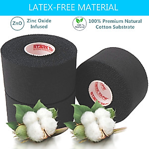 (3 Pack) Black Athletic Tape 1.5" x 45ft Per Roll – Easy to Tear, No Sticky Residue Skin-Friendly. Very Strong Tapes for Athlete, Sport, Medical Trainers, First Aid Injury Wrap: Fingers Ankles Wrist