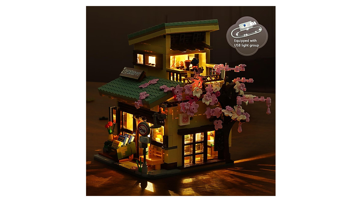 MISINI Japanese Street View Building Blocks Set - 921 Pieces