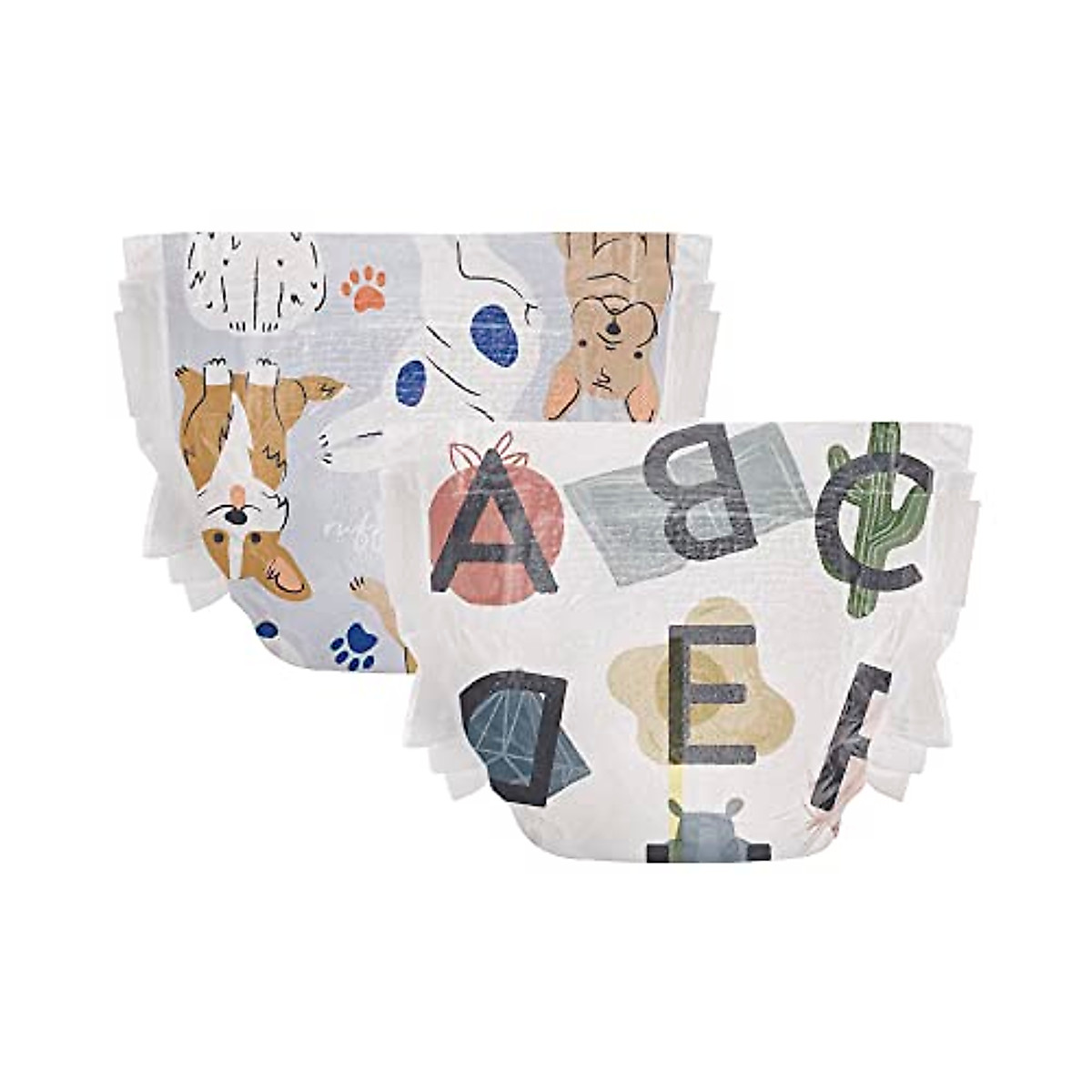 The Honest Company Clean Conscious Diapers | Plant-Based, Sustainable | All The Letters + It's a Pawty | Super Club Box, Size 6 (35+ lbs), 88 Count