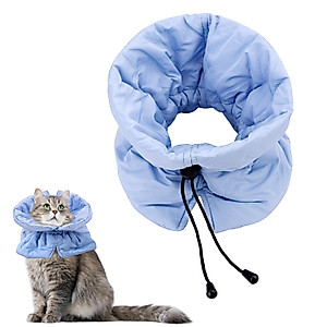 Cat Cone Collar, Adjustable Cat Recovery Collar Lightweight Waterproof Protective Cat Collar Soft Pet Recovery Collar Prevent Dogs Cats from Licking Wounds (S)