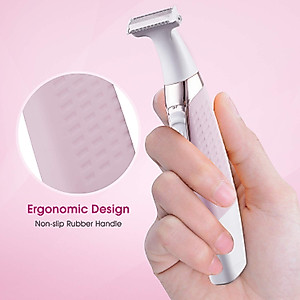 Bikini Trimmer Lady Shaver Electric Women Shaver USB Rechargeable Eyebrow Trimmer Portable Design Cordless Electric Razor for Women Lady Hair Removal for Face Body