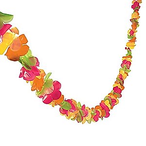 Fun Express - Plastic Lei Garland (100ft) for Party - Party Decor - Hanging Decor - Garland - Party - 1 Piece