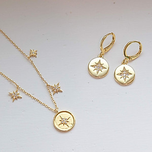 Star Earrings for Women - Small Hoop Earrings - Dangle Earrings - Drop Earrings - Hoop Earrings - Huggie Earrings