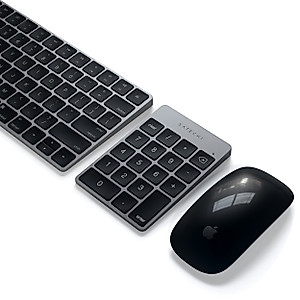 Satechi Slim Aluminum Bluetooth Wireless Keypad 18-Key Numpad Keyboard Extension – for iMac Pro, iMac, Mac Mini, MacBook Pro/Air, Windows, PC, Laptop and More - Space Gray