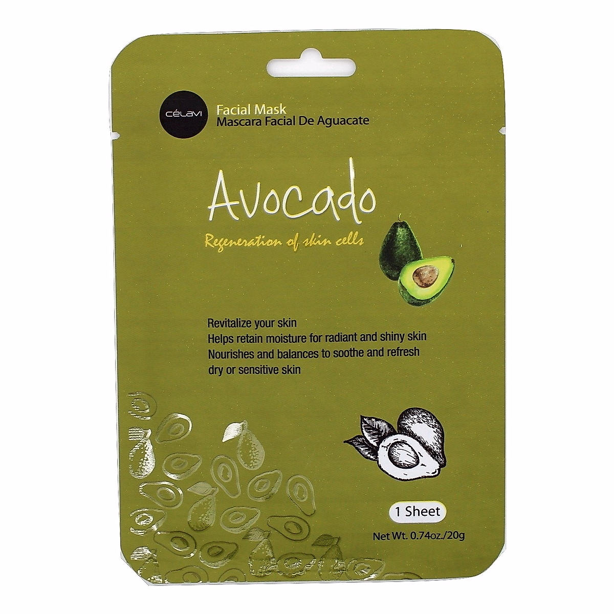 Celavi Essence Facial Face Mask Paper Sheet Korea Skin Care Moisturizing 9 Pack (Mix of 9)