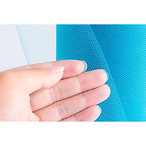 Joycrosso Tulle Fabric Rolls 6 Inch 100 Yards (300 feet) Organza Tulle Polyester Netting Spool for Wedding Decorations Gift Baby shower Crafts DIY Tutu Skirt-Soft & Drape (Turquoise)