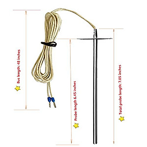 Entsong RTD Temperature Probe Sensor Grill, Replacement Parts for Traeger Digital Thermostat, Temperature Probe Compatible with Traeger Wood Pellet Grill