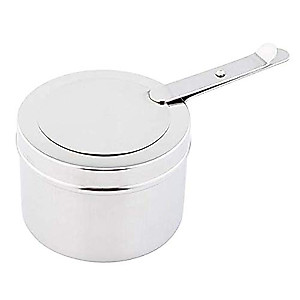 CHEFQ Stainless Steel Chafing Wick Fuel Holders with Safety Cover - Chafer Canned Heat Fuel Box Perfect for Buffets, Barbecue and Catering Events (Silver-2Pack)