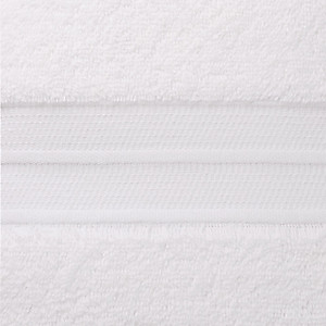 Sweet South by 1888 Mills 4-Piece Bath Towel Set, White | Made in The USA, 100% Cotton Loops