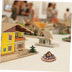 SEWOART Synthetic Resin Miniatures Mini Fire Model Mini Dollhouse Campfire Decoration