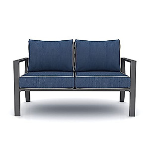 Creative Living Outdoor Furniture with 24x24 Inches Deep Seating Patio Cushions, Loveseat, Charcoal